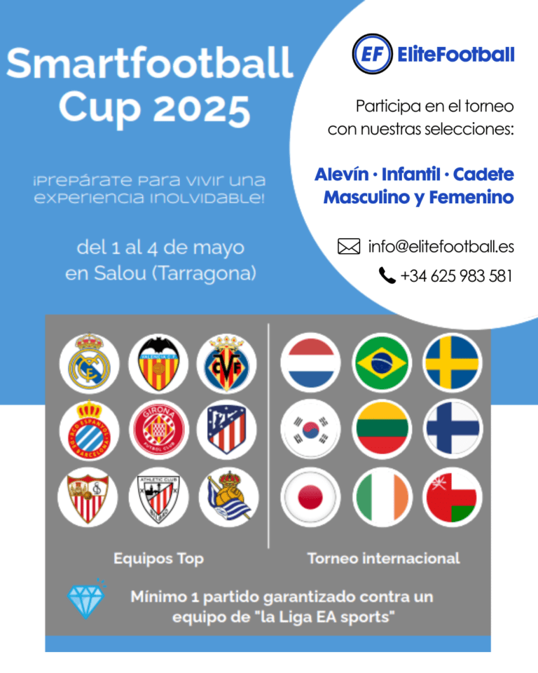 Únete a nuestras selecciones y participa en la Smartfootball Cup Salou 2025